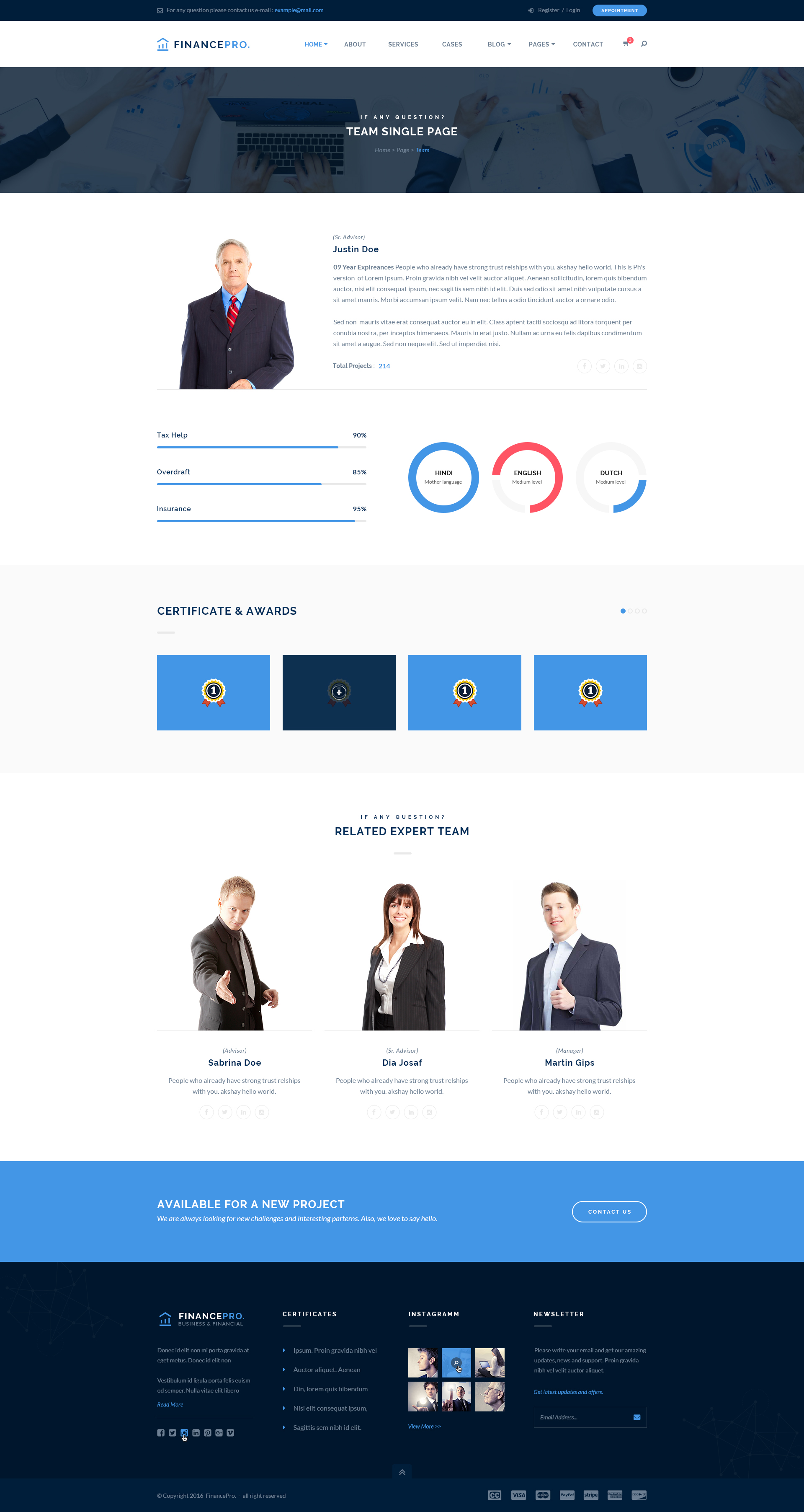 Business PSD Template - FinancePro by webstrot | ThemeForest